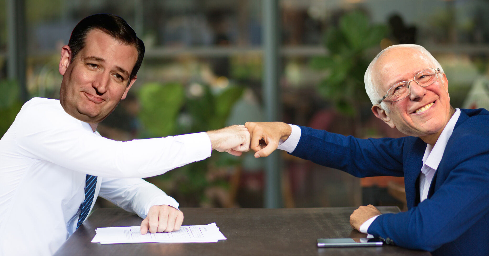 ‘Bizarro Ted’ Cruz Fistbumps Bernie Sanders On Senate Floor As They ...